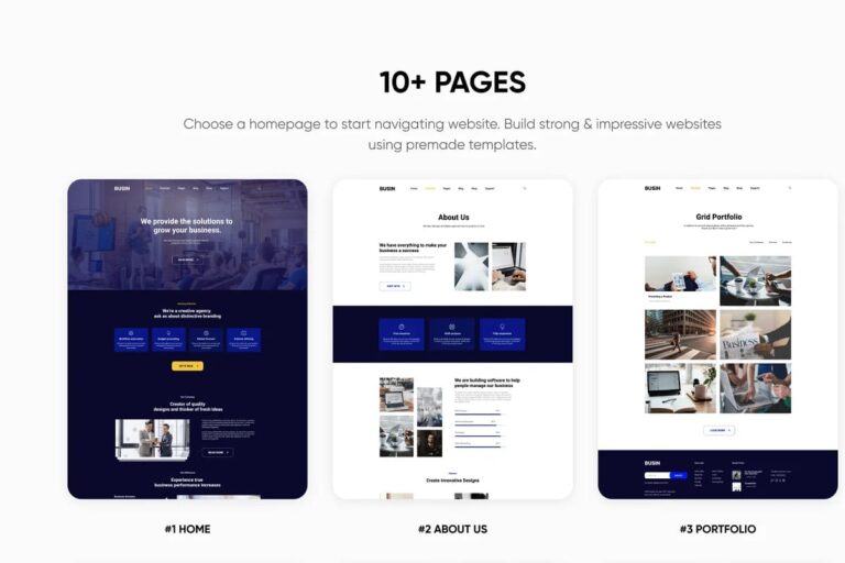 Landing PSD Figma Template "Busin 2" – MasterBundles