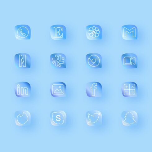 Light Blue App Icons – MasterBundles