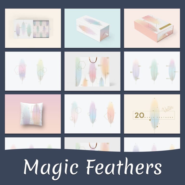 Magic Feathers Vectors Collection – MasterBundles