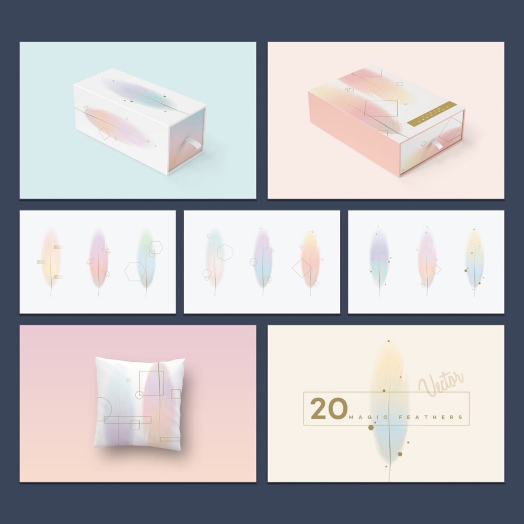 Magic Feathers Vectors Collection – MasterBundles
