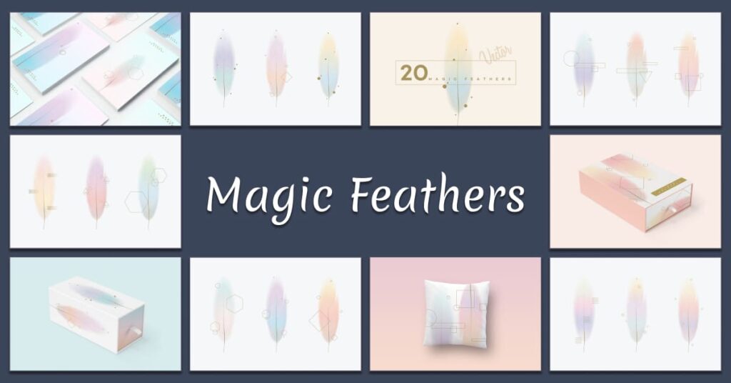 Magic Feathers Vectors Collection – MasterBundles