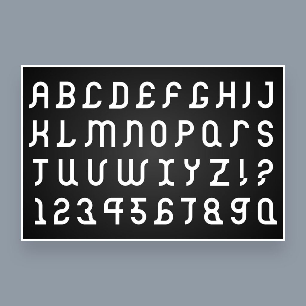 Vector Alphabet Set. B&W Font – MasterBundles