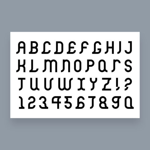 Vector Alphabet Set. B&W Font – MasterBundles