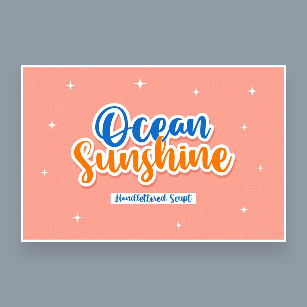 Ocean Sunshine Handlettered Script Font – MasterBundles
