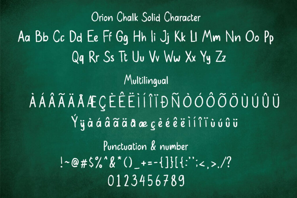 Orion Two Styles Condensed Chalkboard Font – MasterBundles