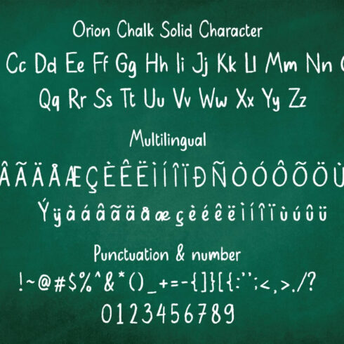 Orion Two Styles Condensed Chalkboard Font | Master Bundles