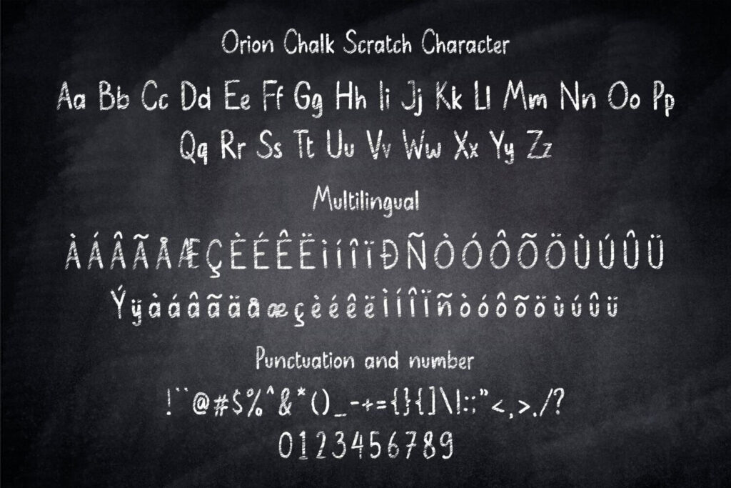 Orion Two Styles Condensed Chalkboard Font – MasterBundles