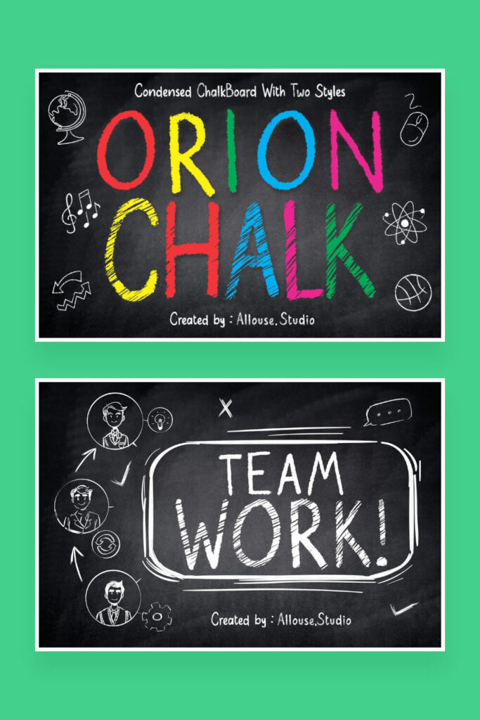 Orion Two Styles Condensed Chalkboard Font – MasterBundles