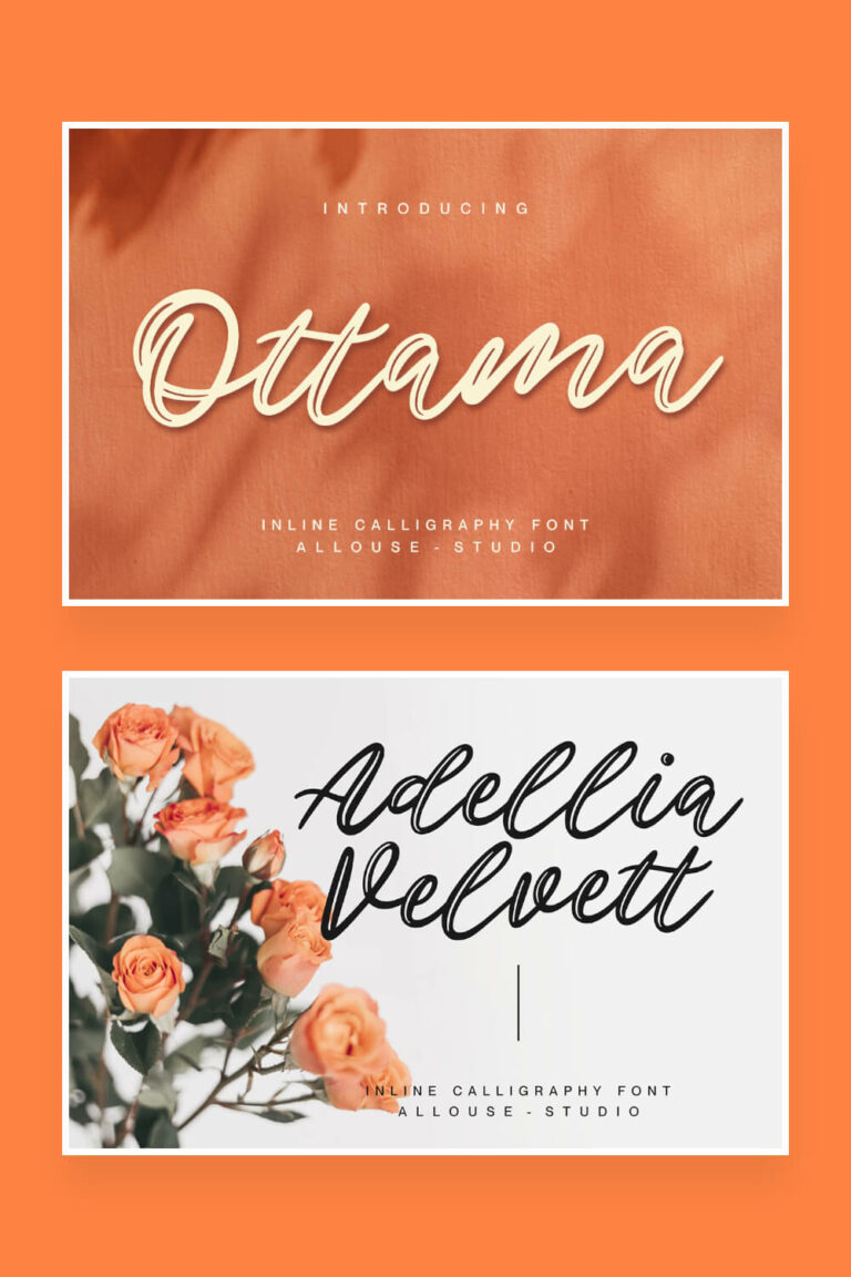 Ottama Beautiful Inline Calligraphy Font – MasterBundles