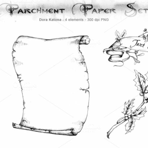 Hand Drawing Parchment Set | Master Bundles