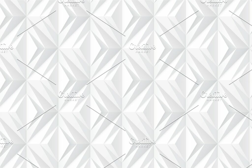 White Geometric 3D Seamless Textures – MasterBundles