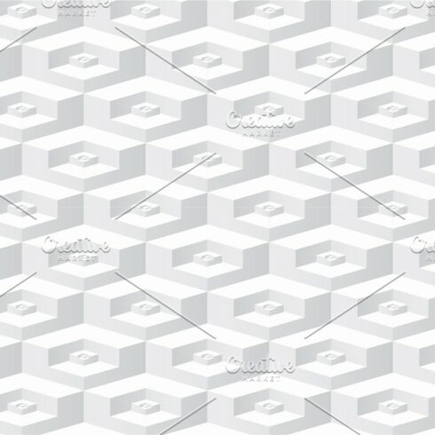 White Geometric 3D Seamless Textures | Master Bundles