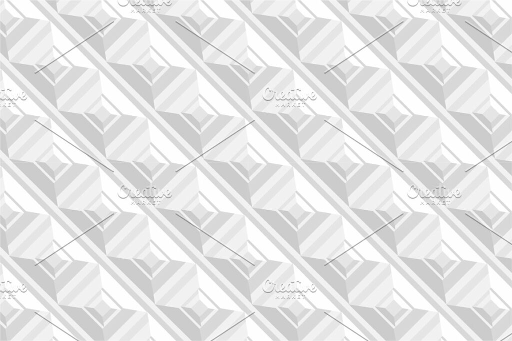 White Geometric 3D Seamless Textures – MasterBundles