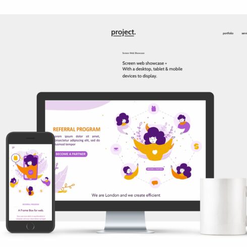 Referral Program Cartoon Illustrations | Master Bundles