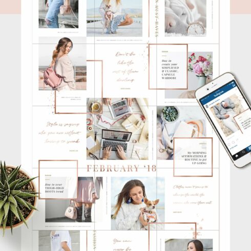 The Grid Instagram Posts Layout | Master Bundles