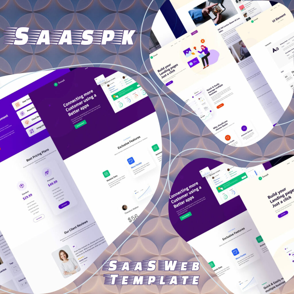 SaaS Landing Page Template – MasterBundles