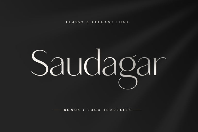 Saudagar Display Font + 7 Bonus Logo – MasterBundles