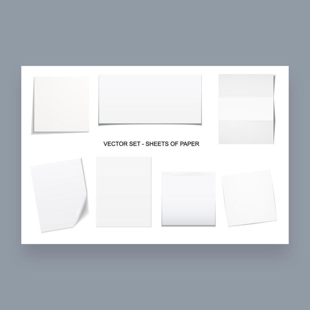 Sheets Of Paper. Vector Collection – MasterBundles