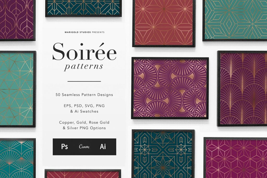 Soiree Pattern Pack – MasterBundles