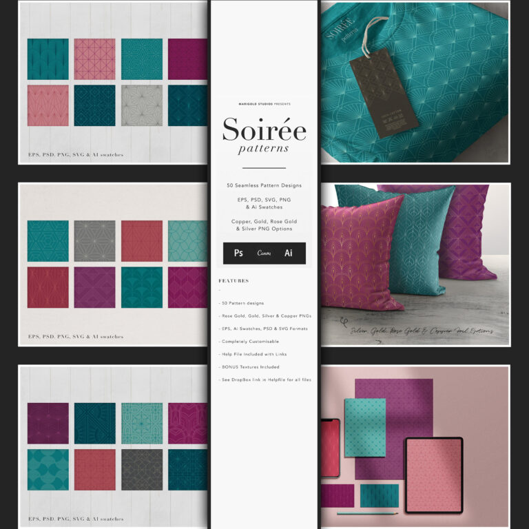Soiree Pattern Pack – MasterBundles
