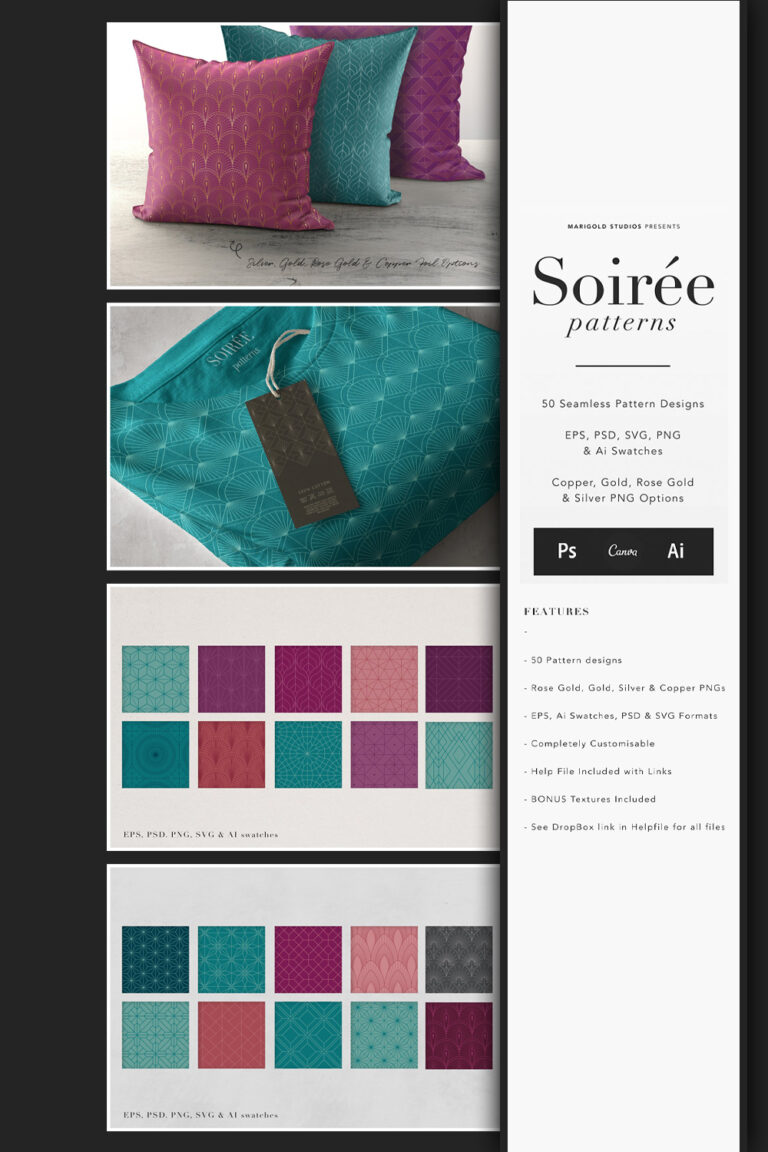 Soiree Pattern Pack – MasterBundles