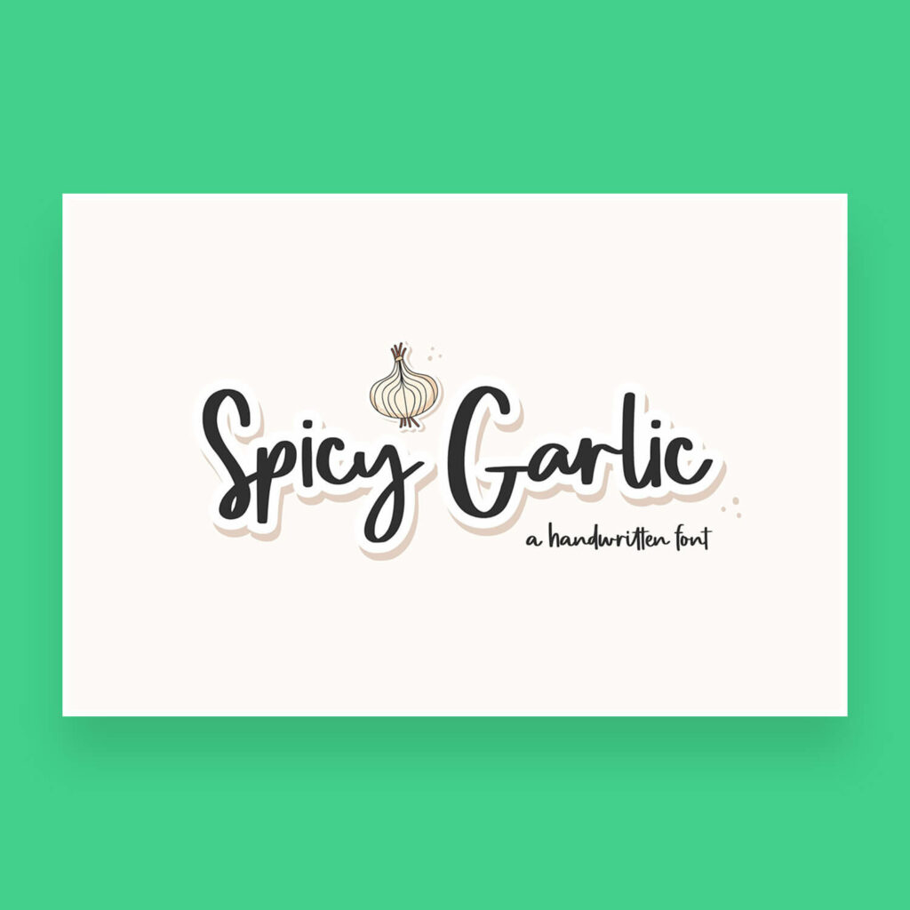 Spicy Garlic Amazing Handwritten Font – MasterBundles