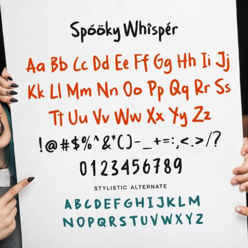 Spooky Whisper Handdrawn Textured Font | Master Bundles