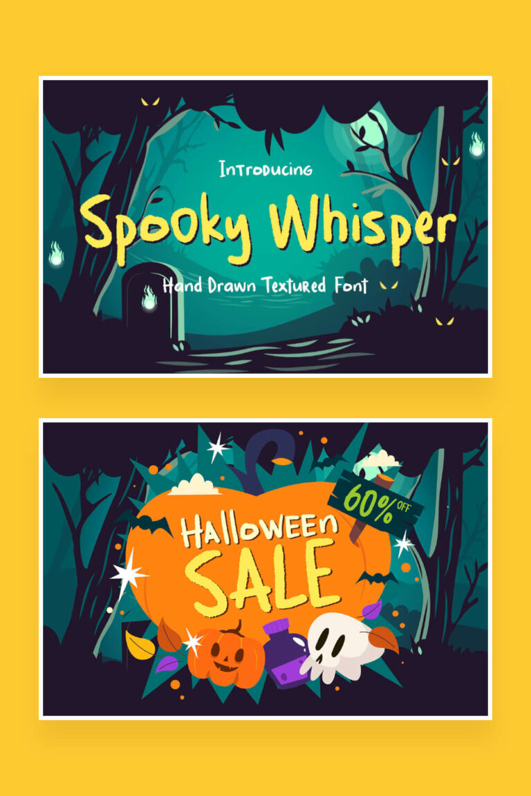 Spooky Whisper Handdrawn Textured Font – MasterBundles