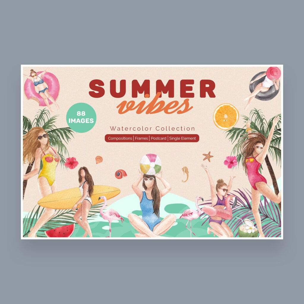 Summer Vibes, Beach and Sea Set – MasterBundles
