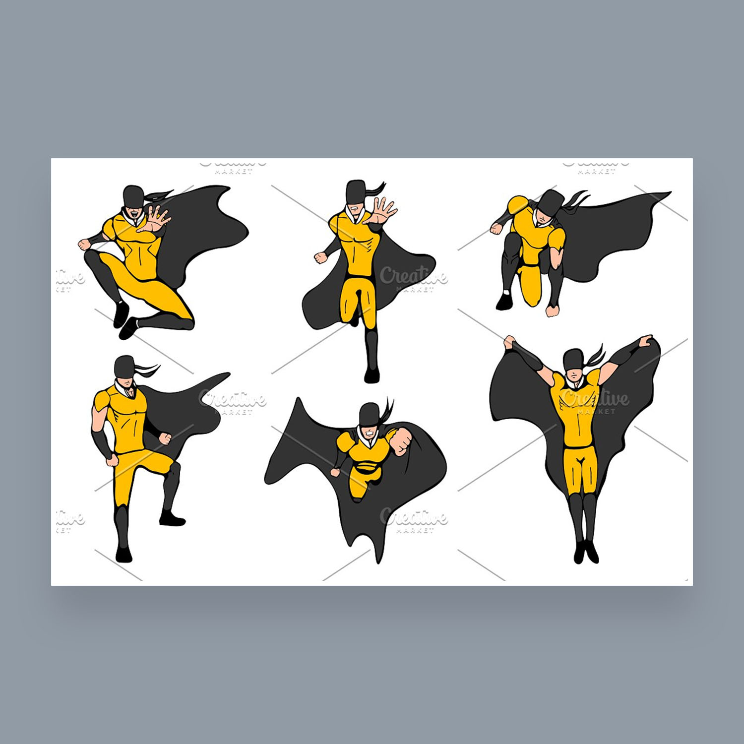 Superhero Models in Various Poses – MasterBundles