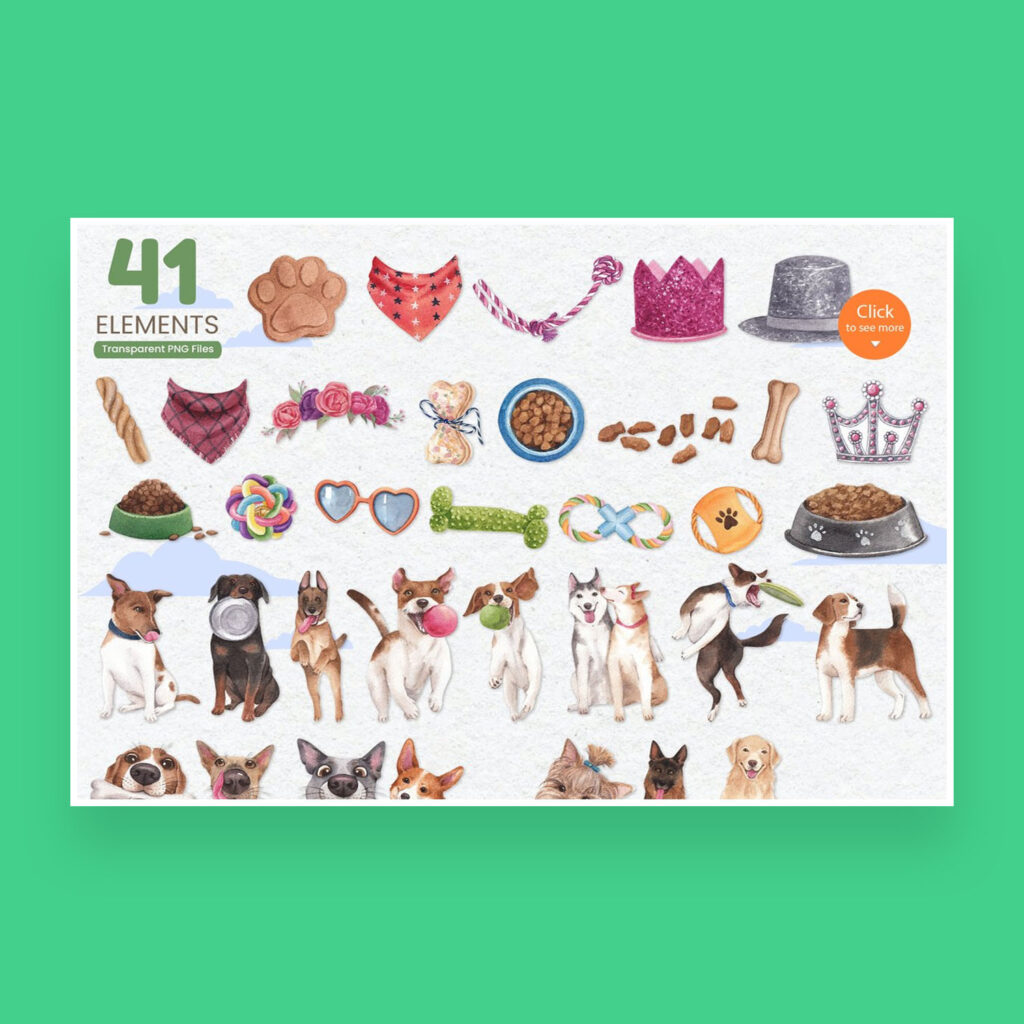 The Dogs Watercolor Illustration – MasterBundles