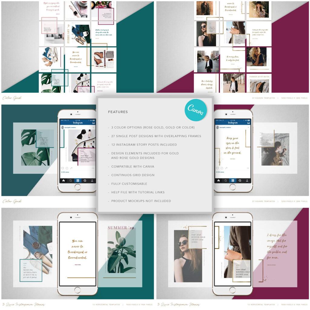 The Grid Canva & PPT – MasterBundles