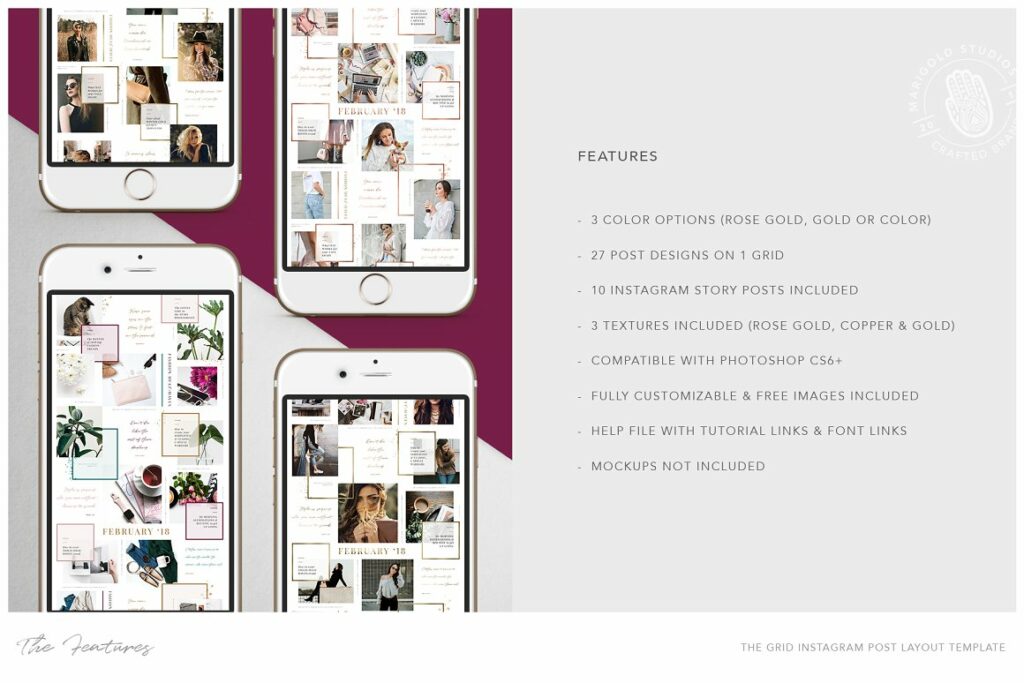 The Grid Instagram Posts Layout – MasterBundles