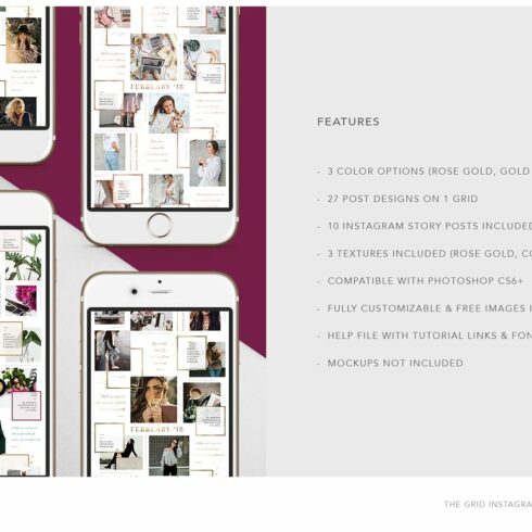 The Grid Instagram Posts Layout | Master Bundles