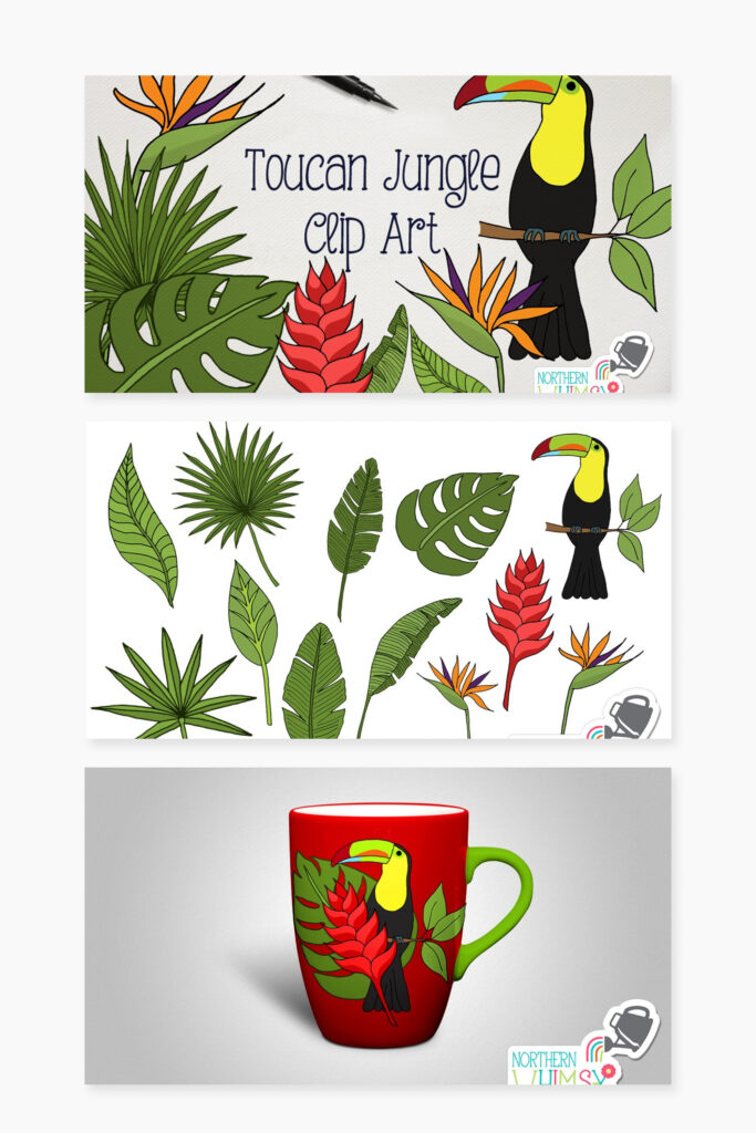 Toucan Jungle Clip Art – MasterBundles