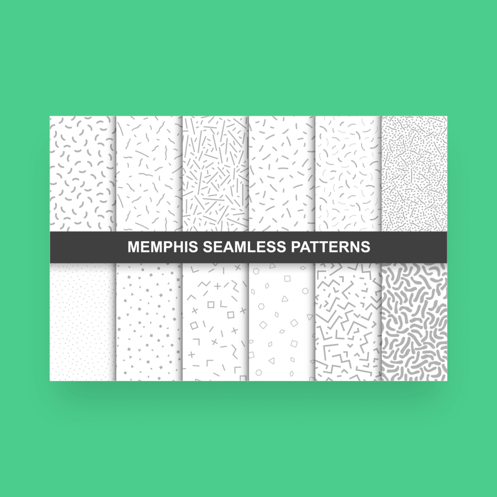 Trendy Memphis Seamless Grey Patterns – MasterBundles