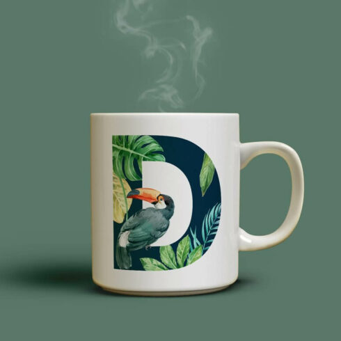 Tropical Alphabet & Number Watercolor | Master Bundles