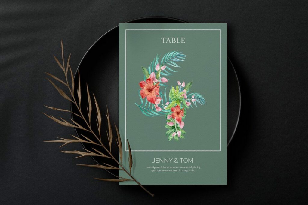 Tropical Alphabet & Number Watercolor – MasterBundles