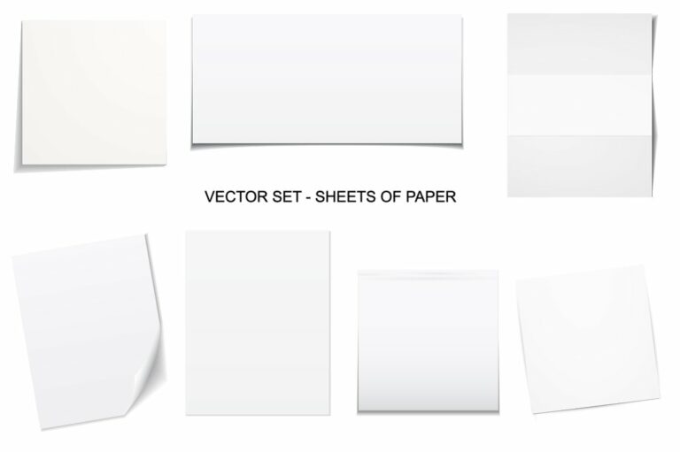 Sheets Of Paper. Vector Collection – MasterBundles