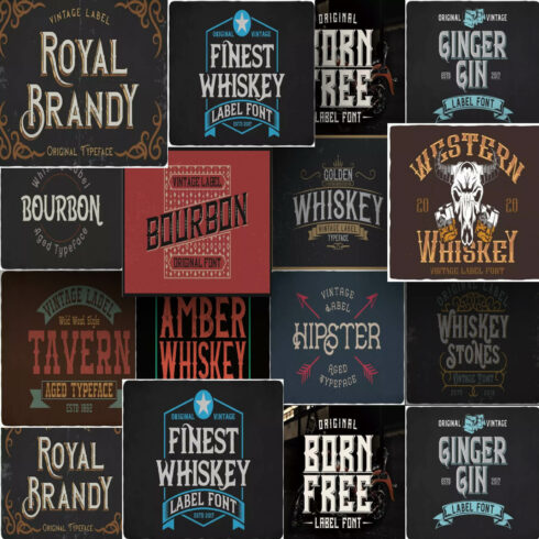 Vintage Old Fonts Bundle: 17 Font Families & 73 Font Styles – MasterBundles