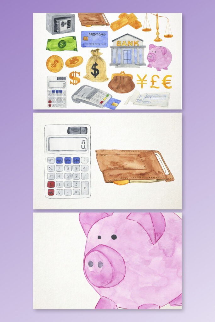 Watercolor Money Clipart – MasterBundles