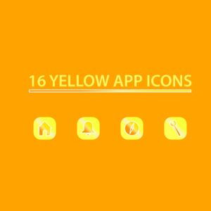 Yellow App Icons Aesthetic – MasterBundles