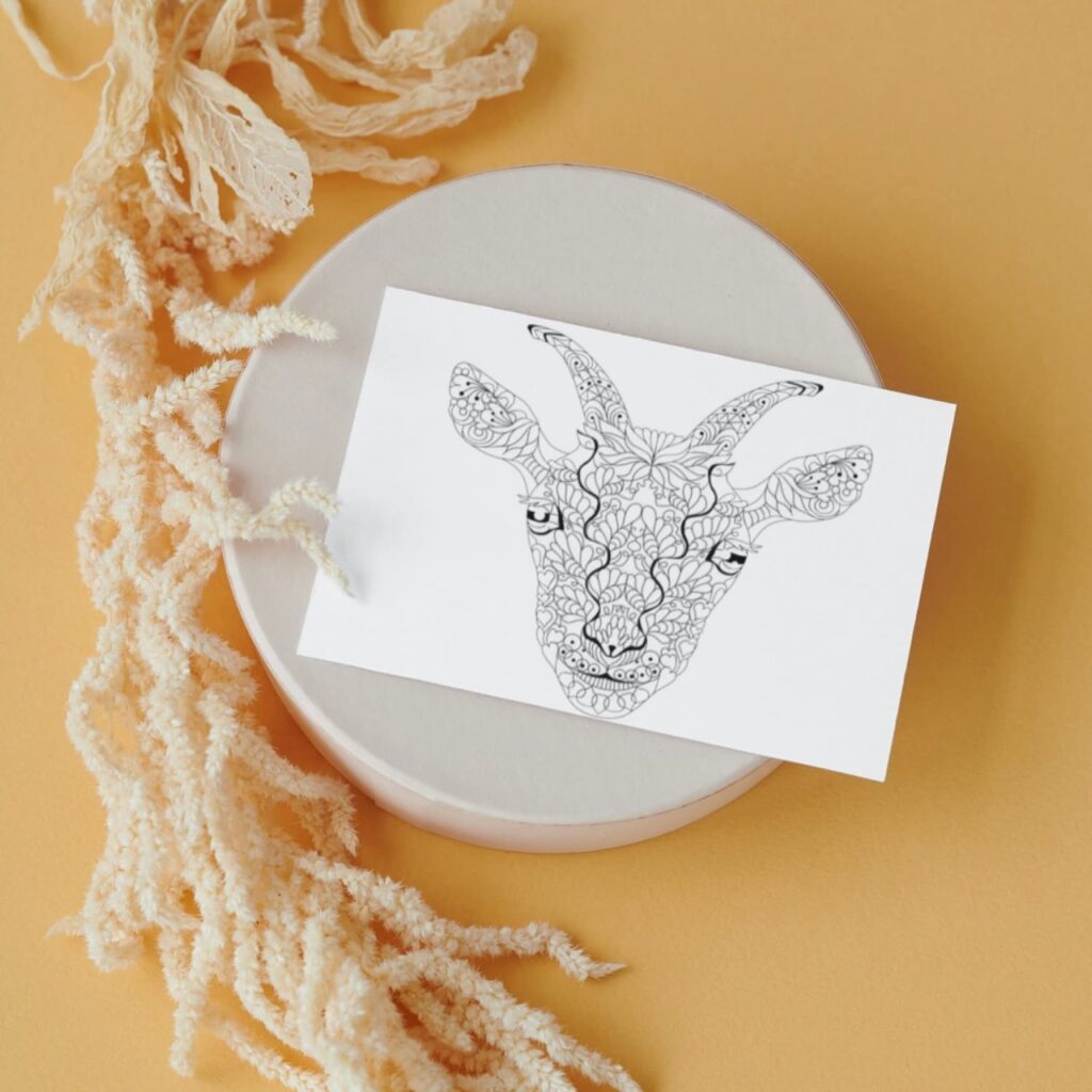 Zentangle Goat Head – MasterBundles