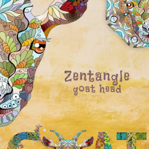 Zentangle Goat Head | Master Bundles