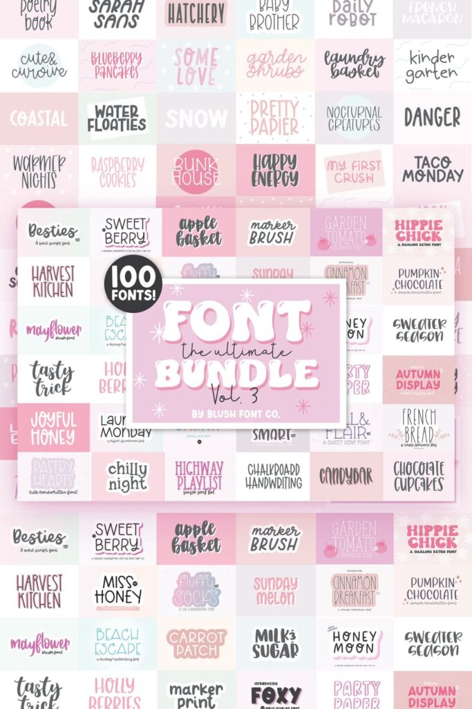 100 FONTS - The ULTIMATE Font Bundle – MasterBundles