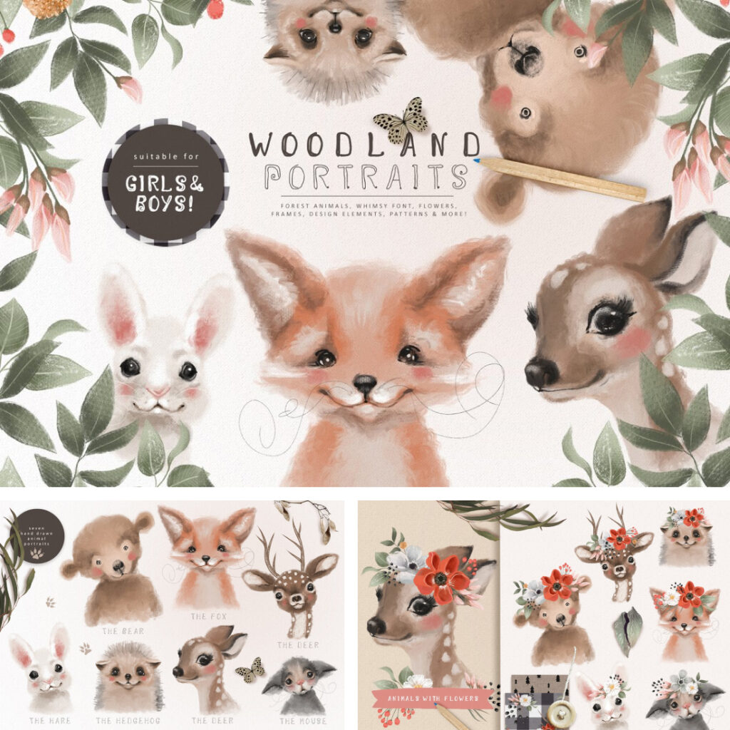Woodland Portraits – MasterBundles