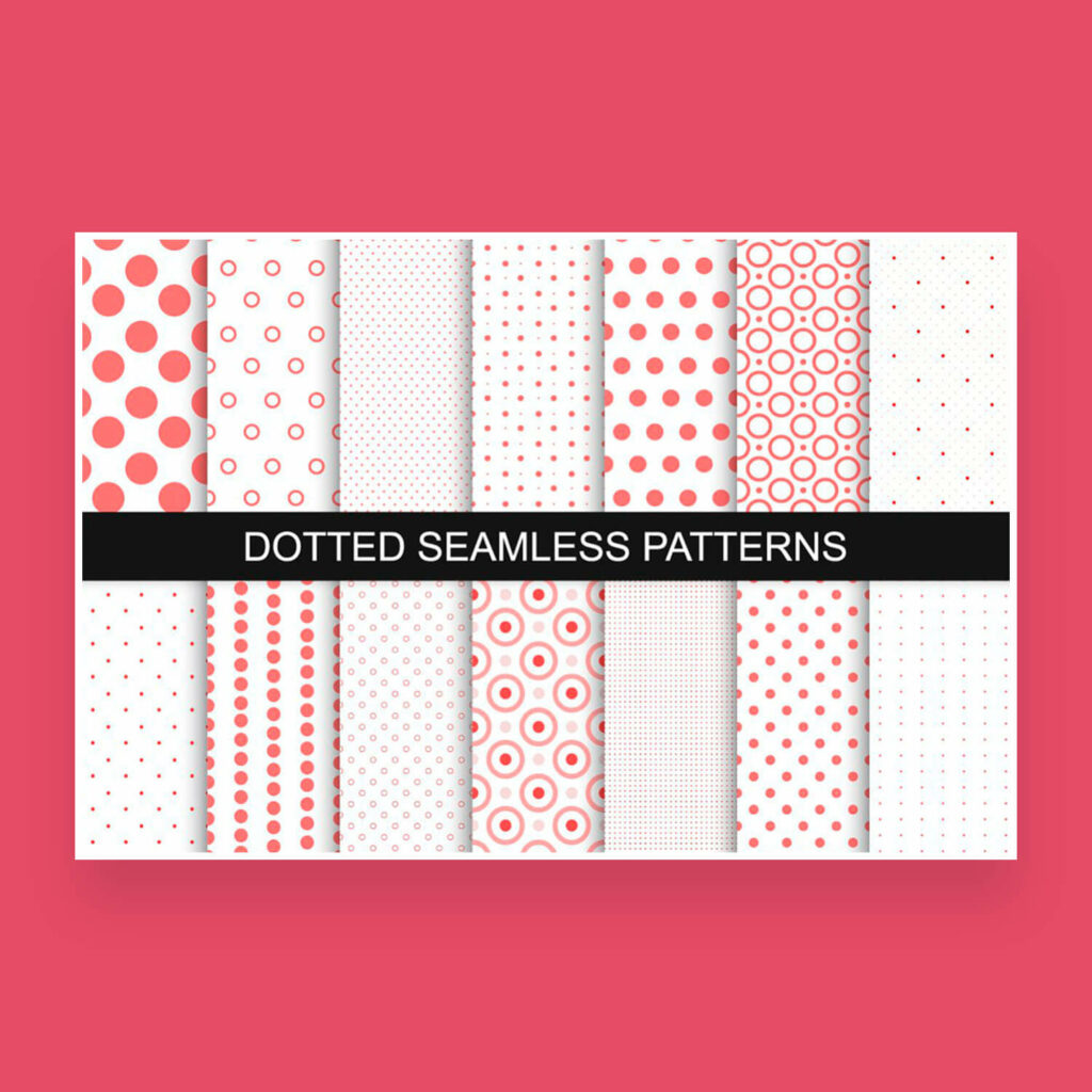 Dotted Seamless Patterns Vector Set – MasterBundles