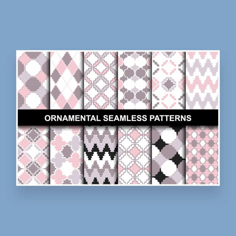 Seamless Geometric Patterns. B&W. – MasterBundles