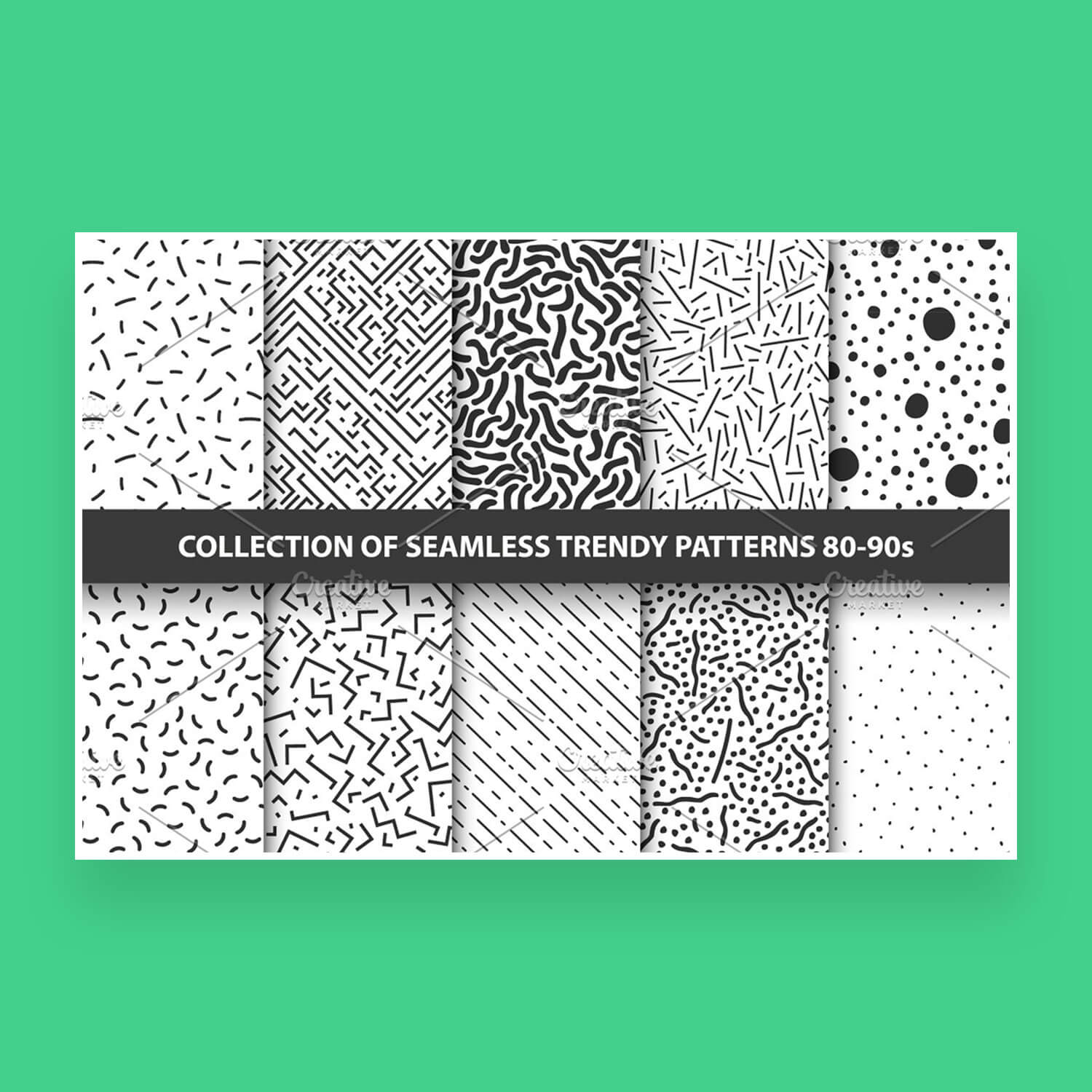 Trendy Seamless Patterns 80s And 90s – MasterBundles