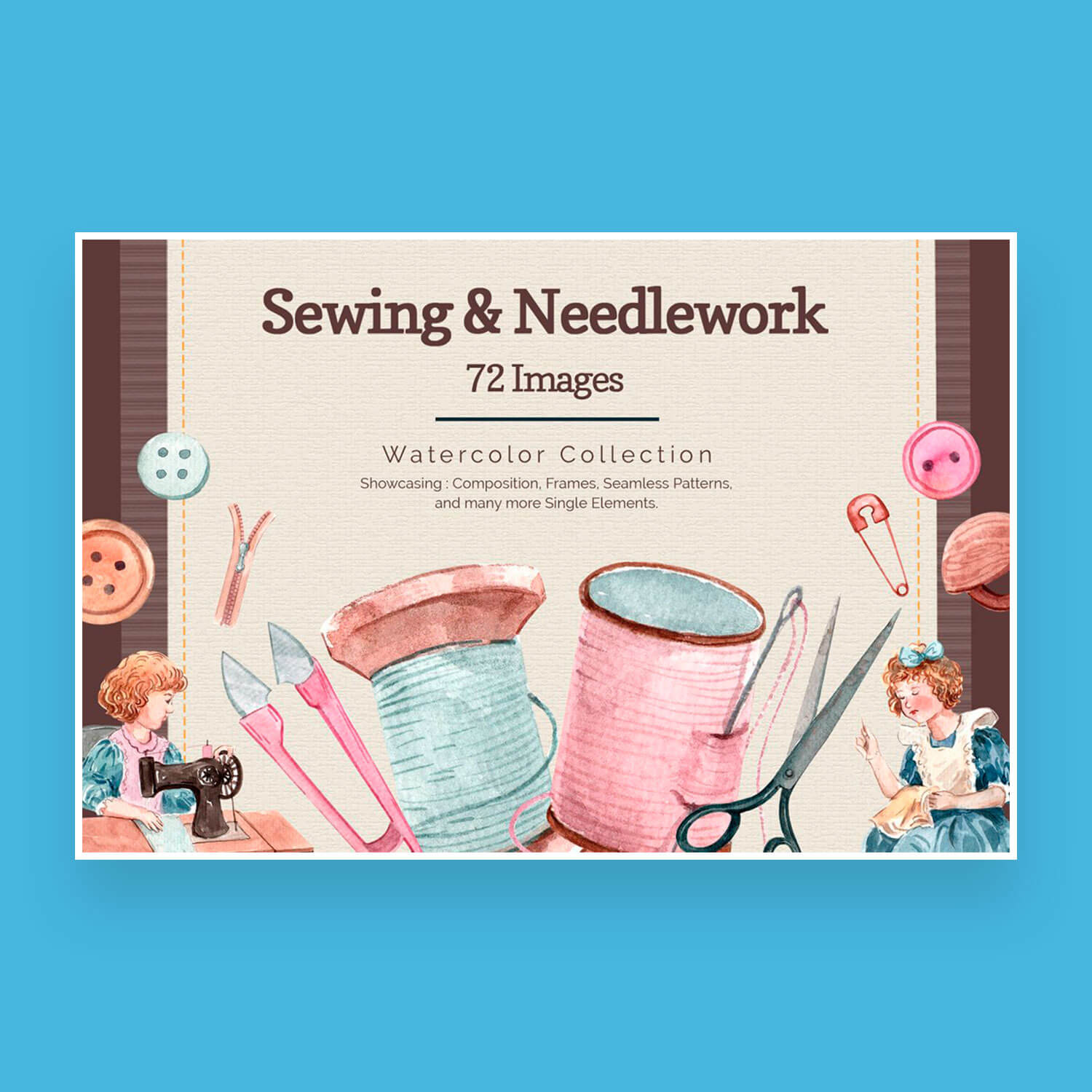 Sewing & Needlework Watercolor – MasterBundles